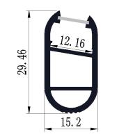 China 6063 T3-T8 Aluminum Alloy Surface Mounted LED Profile with Anodized Finish and Customized Length for Wardrobe Lighting for sale