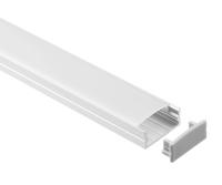 China 6063 T3-T8 Aluminum Alloy Surface Mounted LED Profile with Anodized Finish and Customized Length for Shopwindow & Cabinet for sale