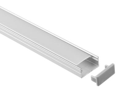 China 6063 T3-T8 Aluminum Alloy Surface Mounted LED Profile with Anodized Finish and Customized Length for Office Lighting for sale
