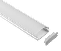 China Thin LED Aluminum Profile with 6063 T3-T8 Alloy and Anodized Finish for Customized Length Surface Mounted LED Strip Channel for sale