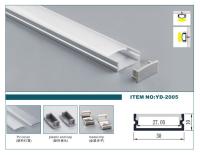 China Thin LED Aluminum Profile with 6063 T3-T8 Alloy and Anodized Finish for Customized Length Surface Mounted LED Strip Channel for sale