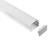 China Surface Mounted LED Light Profile with 6063 T3-T8 Aluminium Alloy Anodized Finish and Customized Length for LED Strip Channel for sale