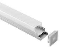 China Surface Mounted LED Profile with 6063 T3-T8 Aluminium Alloy Anodized Finish and Customized Length Options for sale