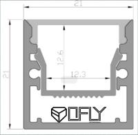 China Surface Mount LED Profile with 6063 T3-T8 Aluminum Alloy, Anodized Finish, and Customized Length Options for sale