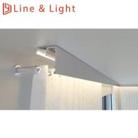 China 6063 T3-T8 Aluminum Alloy Anodized Finish Surface Mounted LED Profile 32*55mm for Curtain Lighting for sale