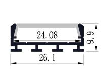 China Surface Mounted LED Channel with 6063 T3-T8 Aluminum Alloy Anodized Finish and Customized Length for sale