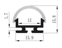 China 6063 T3-T8 Aluminum Alloy Anodized Finish Surface Mounted LED Profile with Customized Length for sale