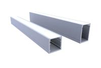 China 20x20mm Square LED Profile with 6063 T3-T8 Aluminum Alloy Anodized Finish and Customized Length Options for sale