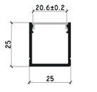 China Surface Mounted LED Profile with 6063 T3-T8 Aluminum Alloy Anodized Finish and Customized Length for LED Strip Light for sale