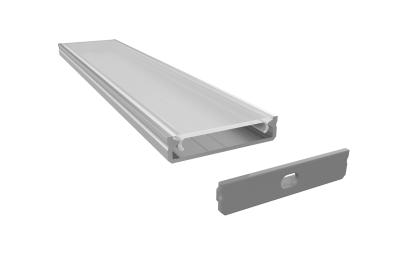 China 6063 T3-T8 Aluminum Alloy Surface Mounted LED Channel with Anodized Finish and Customized Length for sale