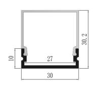 China 30*30mm Surface Mounted LED Profile with 6063 T3-T8 Aluminum Alloy and Anodized Finish for sale