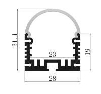 China 6063 T3-T8 Aluminum Alloy LED Aluminum Profile with Anodized Finish and Customized Length for Surface Mounted LED Strip Channel for sale
