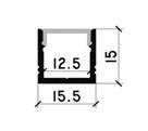 China Surface Mounted LED Profile with 6063 T3-T8 Aluminum Alloy and Anodized Finish for Customized Length Indoor Lighting for sale