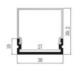 China Special Design Oblong 6063 T3-T8 Aluminum Alloy Anodized Finish Surface Mounted LED Profile with Customized Length for sale