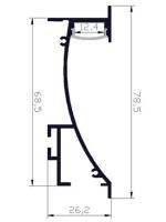 China Surface Mounted LED Profile with 6063 T3-T8 Aluminium Alloy Anodized Finish and Customized Length Options for sale