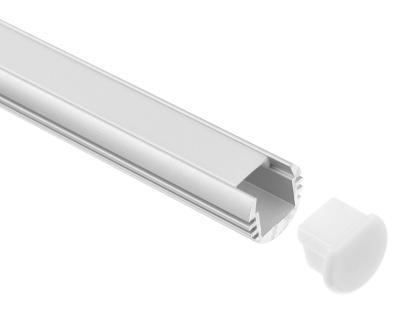 China Surface Mounted LED Profile with 6063 T3-T8 Aluminum Alloy Anodized Finish and Customized Length for Indoor Lighting for sale