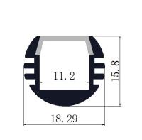 China Surface Mounted LED Profile with 6063 T3-T8 Aluminum Alloy Anodized Finish and Customized Length for Indoor Lighting for sale