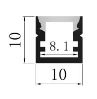 China Square Surface Mounted LED Profile with 6063 T3-T8 Aluminum Alloy and Anodized Finish for Customized Indoor Lighting for sale