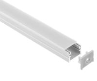 China 6063 T3-T8 Aluminium Alloy Surface Mounted LED Profile with Anodized Finish and Customized Length Options for sale