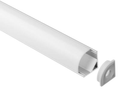 China 6063 T3-T8 Aluminum Alloy Anodized Finish Surface Mounted LED Profile with Customized Length for sale