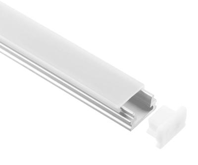 China 6063 T3-T8 Aluminum Alloy Surface Mounted LED Profile with Anodized Finish and Customized Length Options for sale