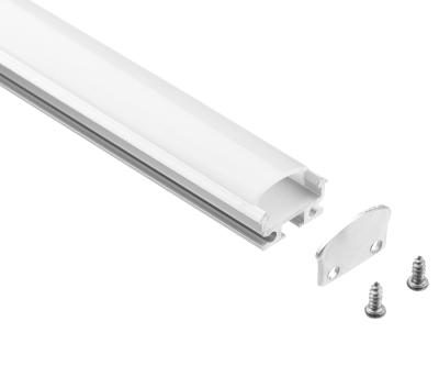 China 6063 T3-T8 Aluminum Alloy Anodized Finish Surface Mounted LED Profile with Customized Length Options for sale