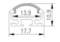 China 6063 T3-T8 Aluminum Alloy LED Aluminum Profile with Anodized Finish and Customized Length for Surface Mounted LED Channel for sale