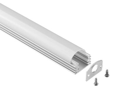 China 6063 T3-T8 Aluminium Alloy LED Profile with Anodized Finish and Customized Length for Surface Mounted LED Lighting for sale