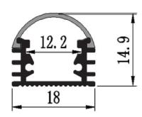 China 6063 T3-T8 Aluminium Alloy LED Profile with Anodized Finish and Customized Length for Surface Mounted LED Lighting for sale