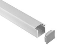 China Square Surface Mounted LED Profile with 6063 T3-T8 Aluminium Alloy Anodized Finish and Customized Length for Indoor Light Decoration for sale
