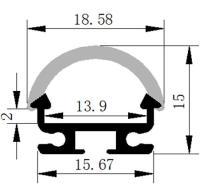 China 6063 T3-T8 Aluminum Alloy Surface Mounted LED Profile with Anodized Finish and Customized Length Options for sale