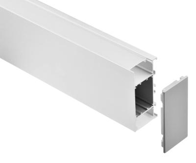 China Surface Mounted LED Profile with Customized Length 6063 T3-T8 Aluminum Alloy and Anodized Finish for Up and Down Lighting for sale