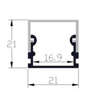China 6063 T3-T8 Aluminum Alloy LED Aluminum Profile with Anodized Finish and Customized Length for Surface Mounted LED Strip Channel for sale