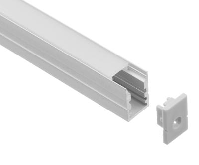 China 6063 T3-T8 Aluminum Alloy LED Strip Channel with Anodized Finish and Customized Length for Surface Mounted LED Profile for sale