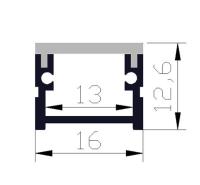 China Surface Mounted LED Channel with 6063 T3-T8 Aluminum Alloy Anodized Finish and Customized Length Options for sale