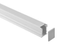 China 6063 T3-T8 Aluminum Alloy Anodized Finish Surface Mounted LED Profile with Customized Length for Indoor Lighting for sale