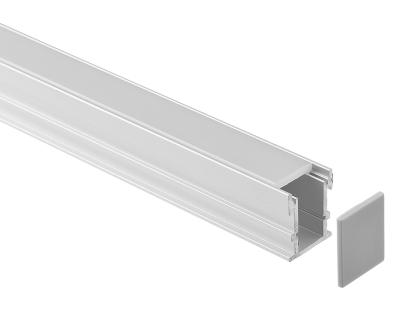 China 6063 T3-T8 Aluminum Alloy Anodized Finish Surface Mounted LED Profile with Customized Length for Indoor Lighting for sale