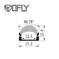 China 6063 T3-T8 Aluminium Alloy Surface Mounted LED Profile with Anodized Finish and Customized Length for sale