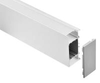 China High Class 6063 T3-T8 Aluminum Alloy Surface Mounted LED Profile with Anodized Finish for Customized Length Lighting for sale