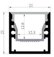 China 6063 T3-T8 Aluminum Alloy Anodized Finish Surface Mounted LED Profile with Customized Length Available for sale