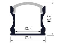 China 6063 T3-T8 Aluminum Alloy LED Aluminum Profile with Anodized Finish and 17.3*14.5mm Specification for Surface Mounted LED Strip Channel for sale