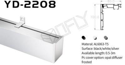 China 6063 T3-T8 Aluminum Alloy Anodized Finish LED Profile Customized Length LED Strip Channel for sale