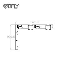 China 6063 T3-T8 Aluminum Alloy Anodized Finish LED Aluminum Profile with Customized Length for Surface Mounted LED Channel for sale