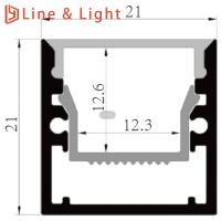 China Surface Mounted LED Profile with 6063 T3-T8 Aluminum Alloy and Anodized Finish for Customized Length LED Strip Channel for sale