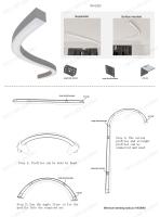China YD-2425bendable by hand LED profiles flexible LED profiles for sale