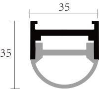 China YD-2462 bendable by hand LED profiles flexible LED profiles for sale
