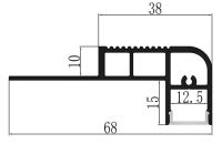 China LED Strip Light Stair Nosing LED Profile Aluminium Alloy Customized Length for sale