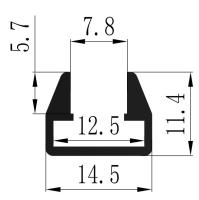 China 14.5*11.4mm Aluminium LED Profile Extrusion Anodized For Downy Lamplight for sale