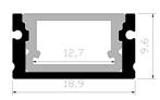 China UV Resistant Waterproof LED Profile 19*10mm Strip Channel 3m 2m 1m for sale