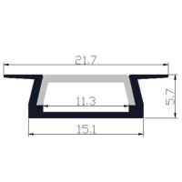 China Anodized Recessed LED Strip Lighting Channel 6063 Aluminium Alloy Extrusion for sale